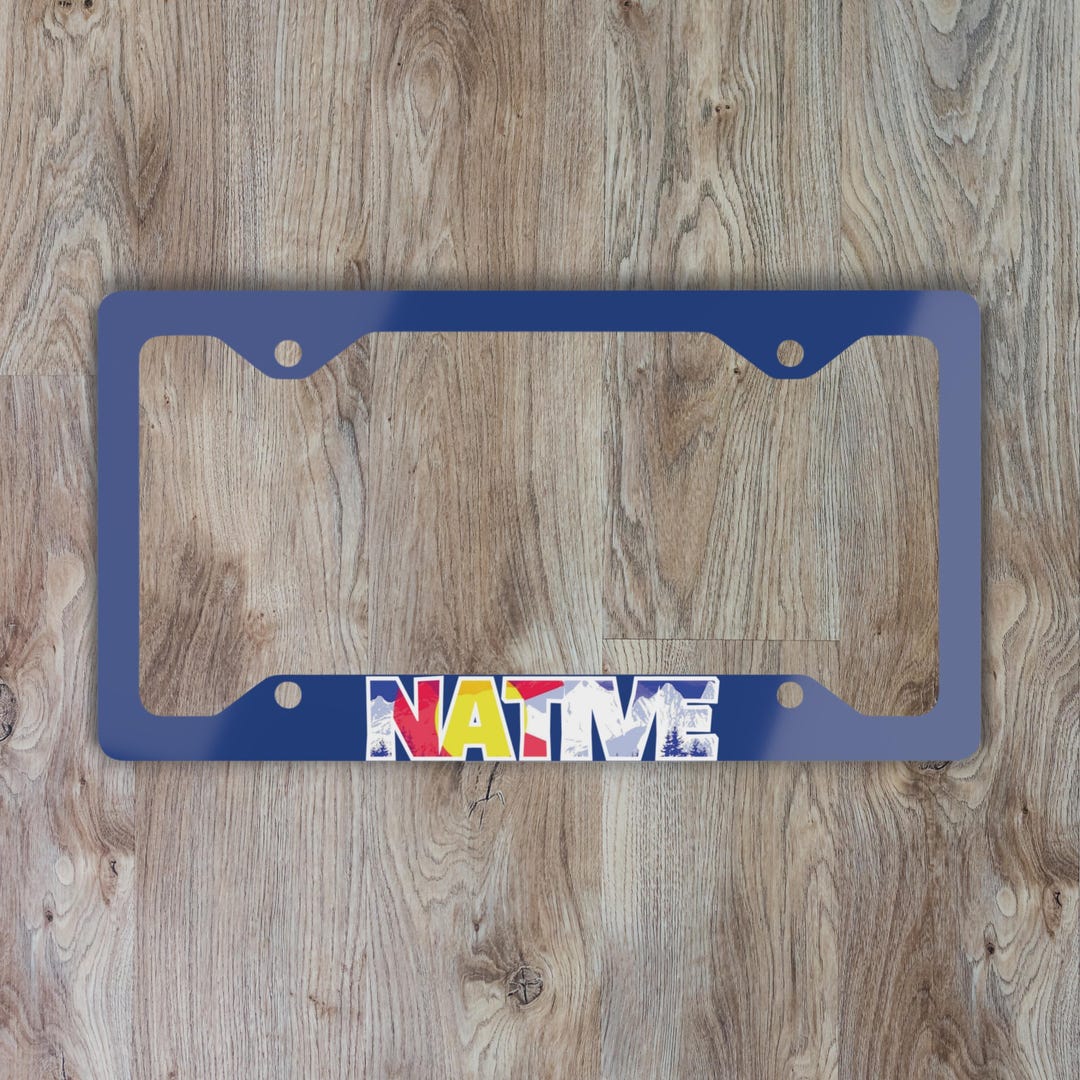 Colorado Native Metal License Plate Frame - Colorado Themed - Etsy
