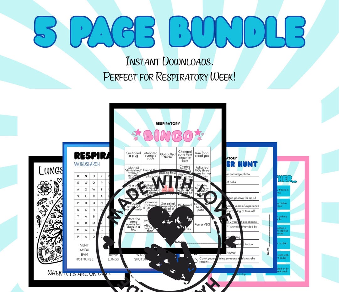 Respiratory Week Activity Bundle | Respiratory Department Download ...