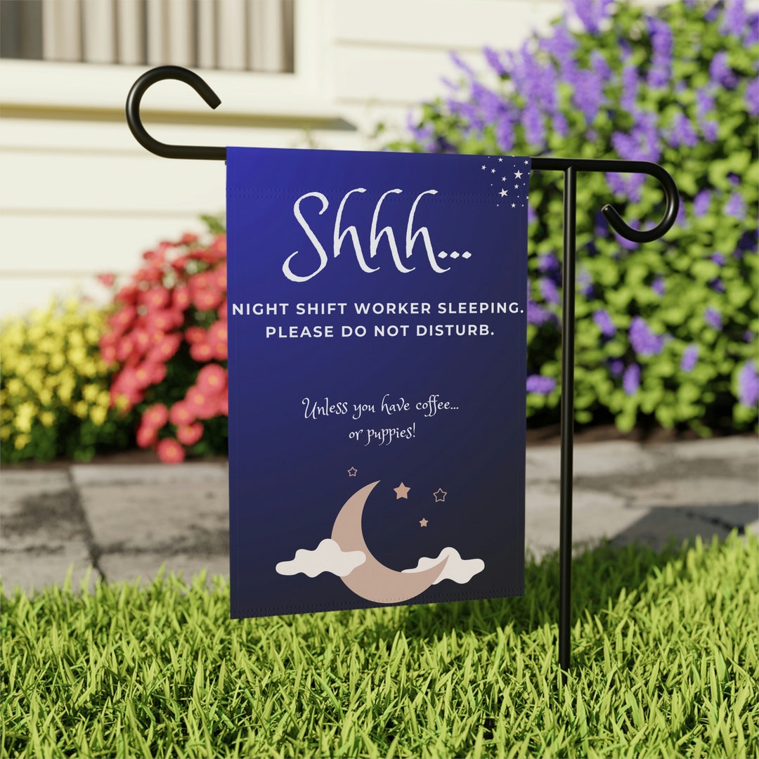Night Shift Worker Garden & House Banner, Nurse Sign, Nurse Gift Ideas ...