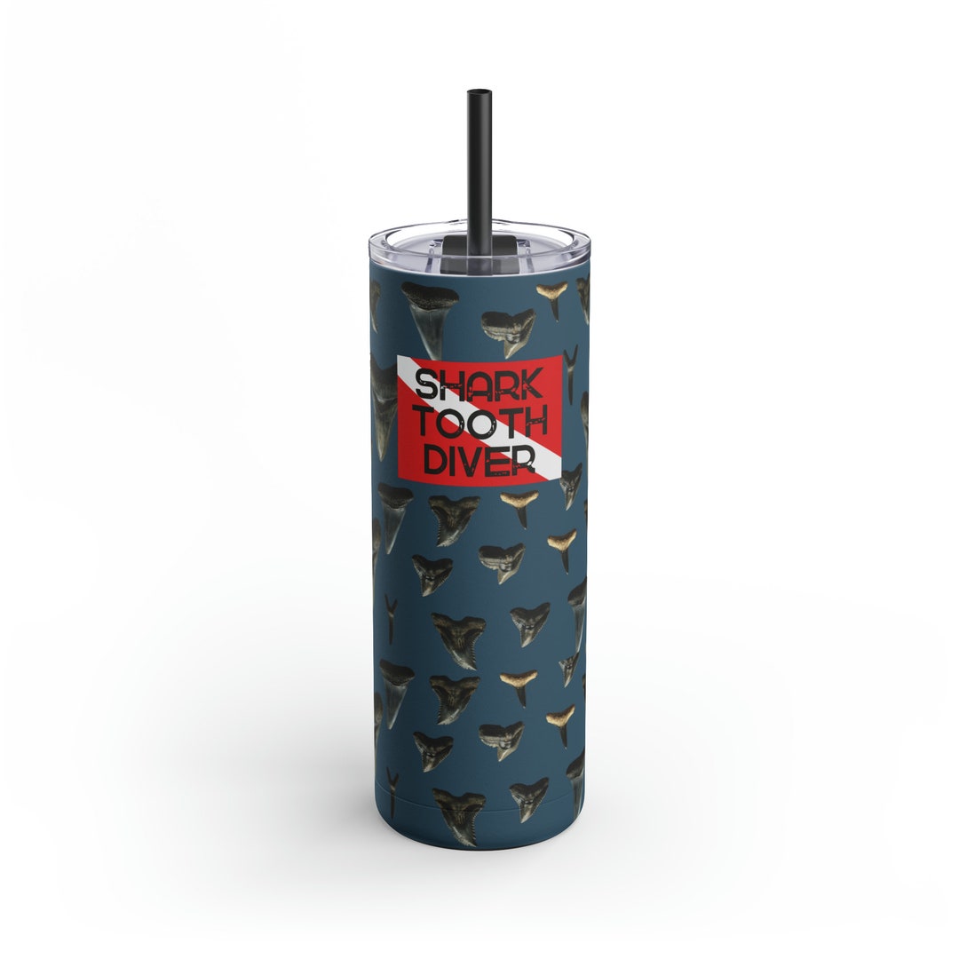 Shark Tooth Scuba Diver Skinny Matte Tumbler, 20oz - Etsy