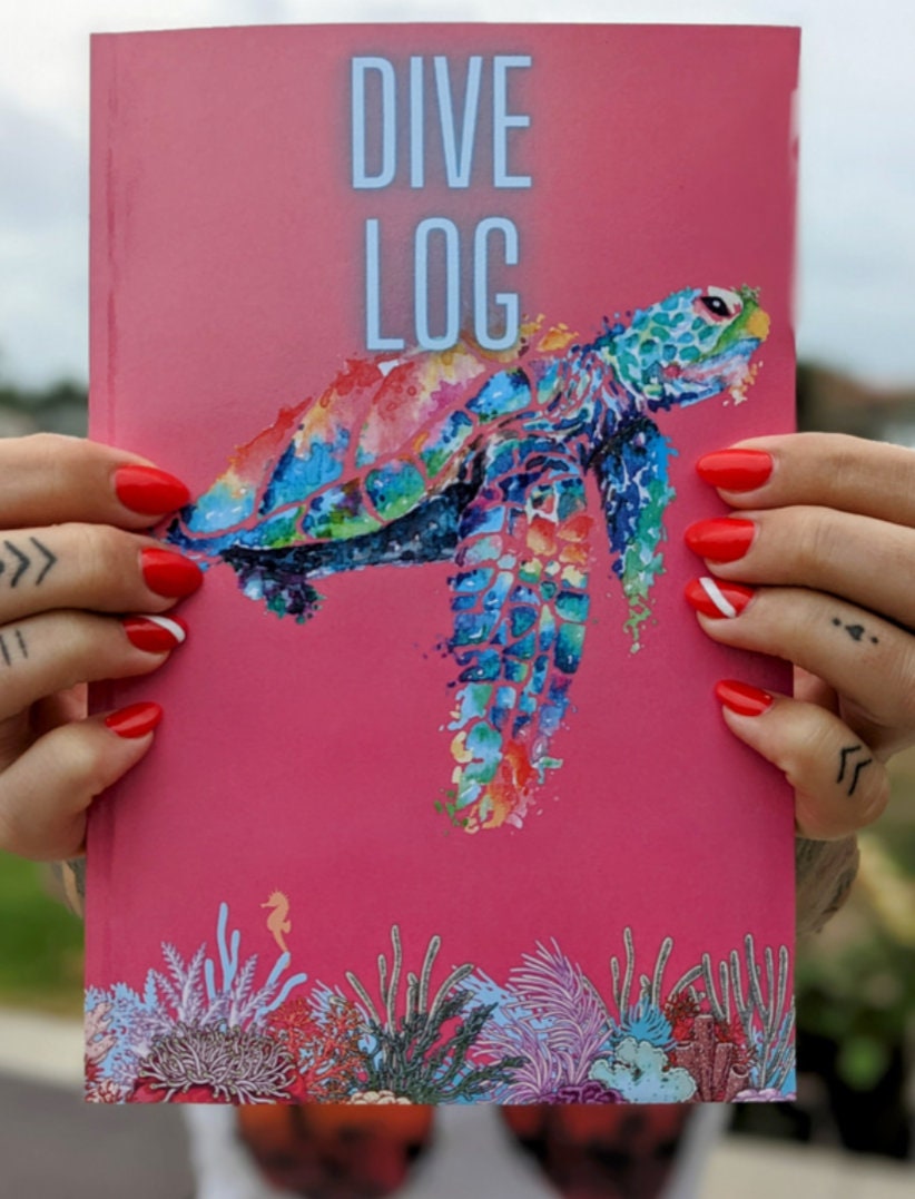 Sea Turtle Scuba Dive Logbook for Women Pink Log Diver Gift - Etsy