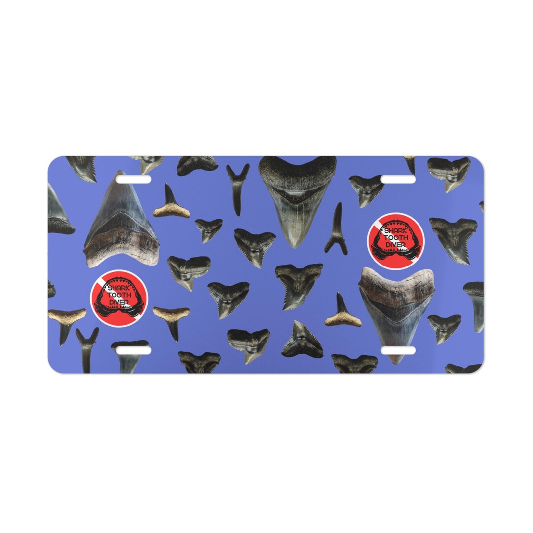 Shark Tooth Scuba Diver Vanity License Plate Gift for Scuba Divers ...