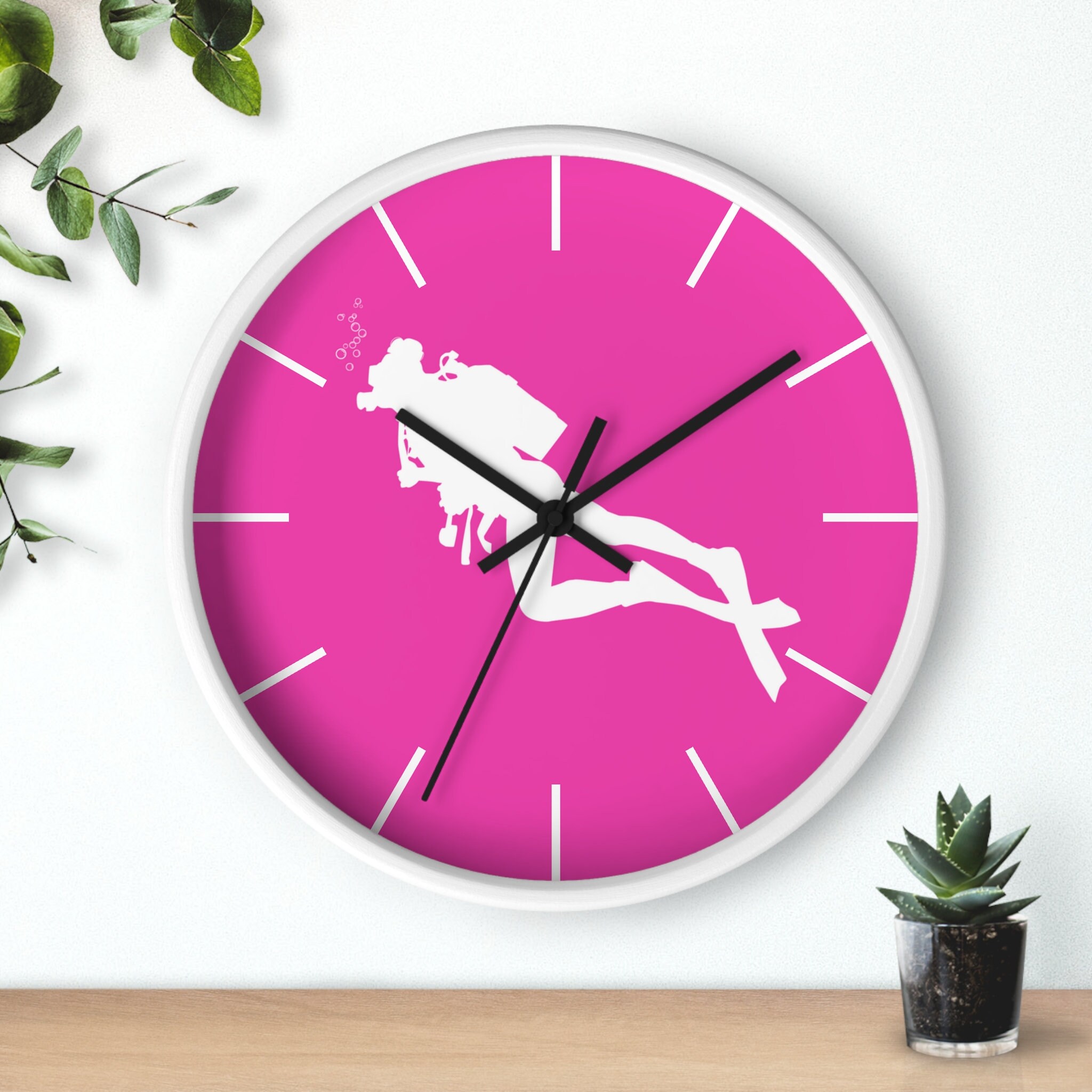 Scuba Girl Wall Clock - Girls That Scuba - Scuba Decor - Scuba Girl ...