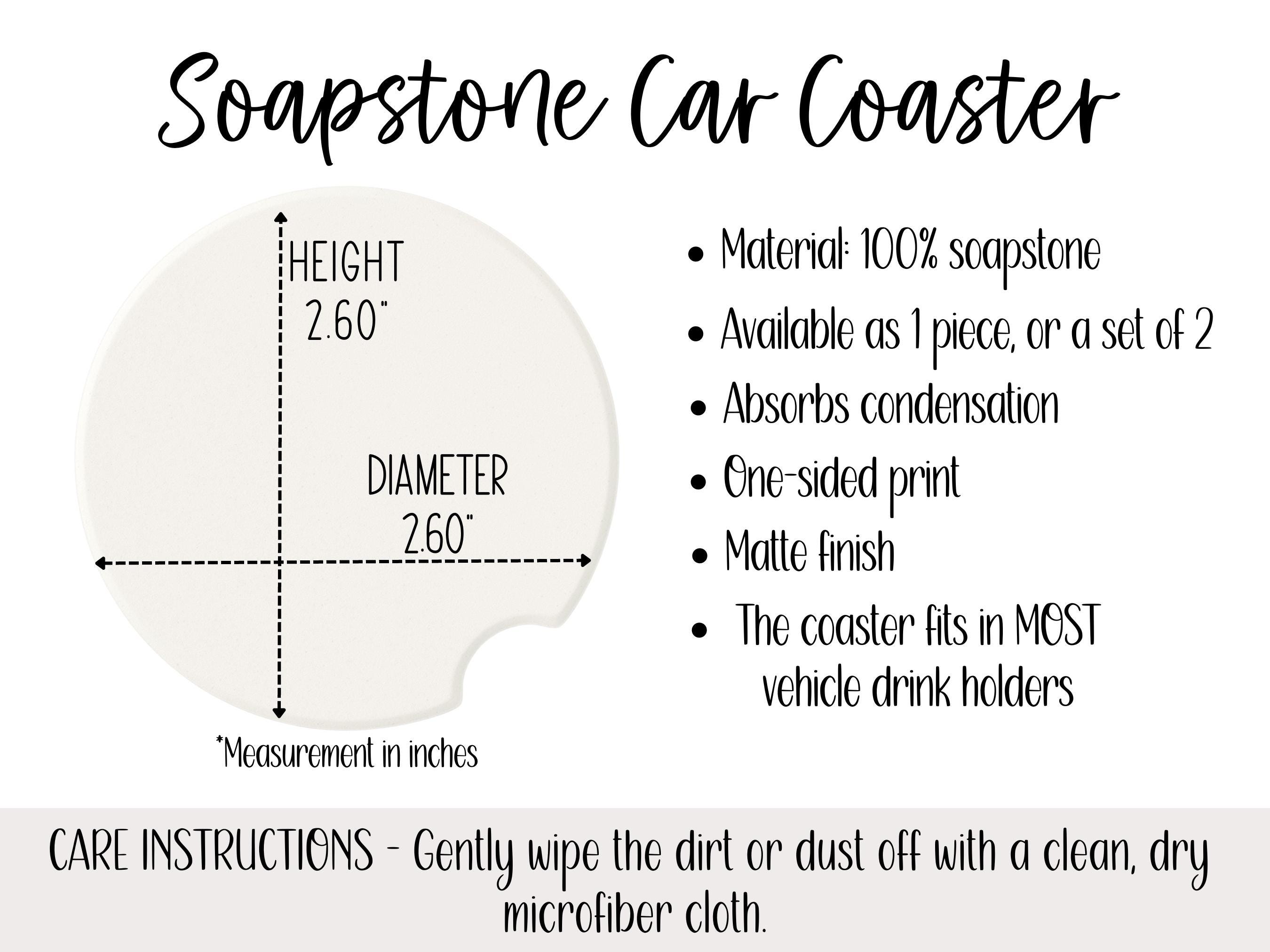 Shark Tooth Car Coaster Set - Gift for Shark Teeth Collectors ...