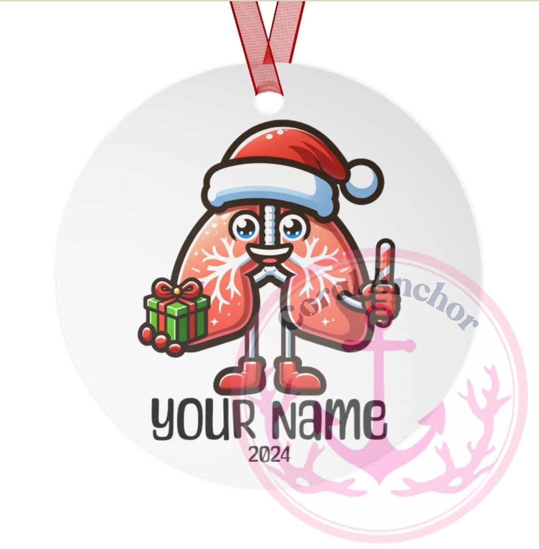 Personalized Lungs Christmas Ornament Respiratory Gift Christmas Gift ...
