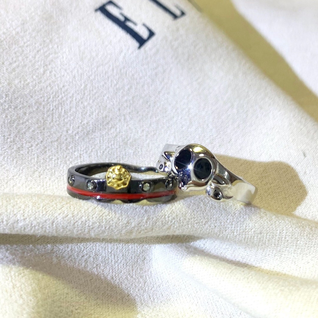 S925 Sliver All-over Sterling Silver Hanako Kun Ring Adjustable Ring ...