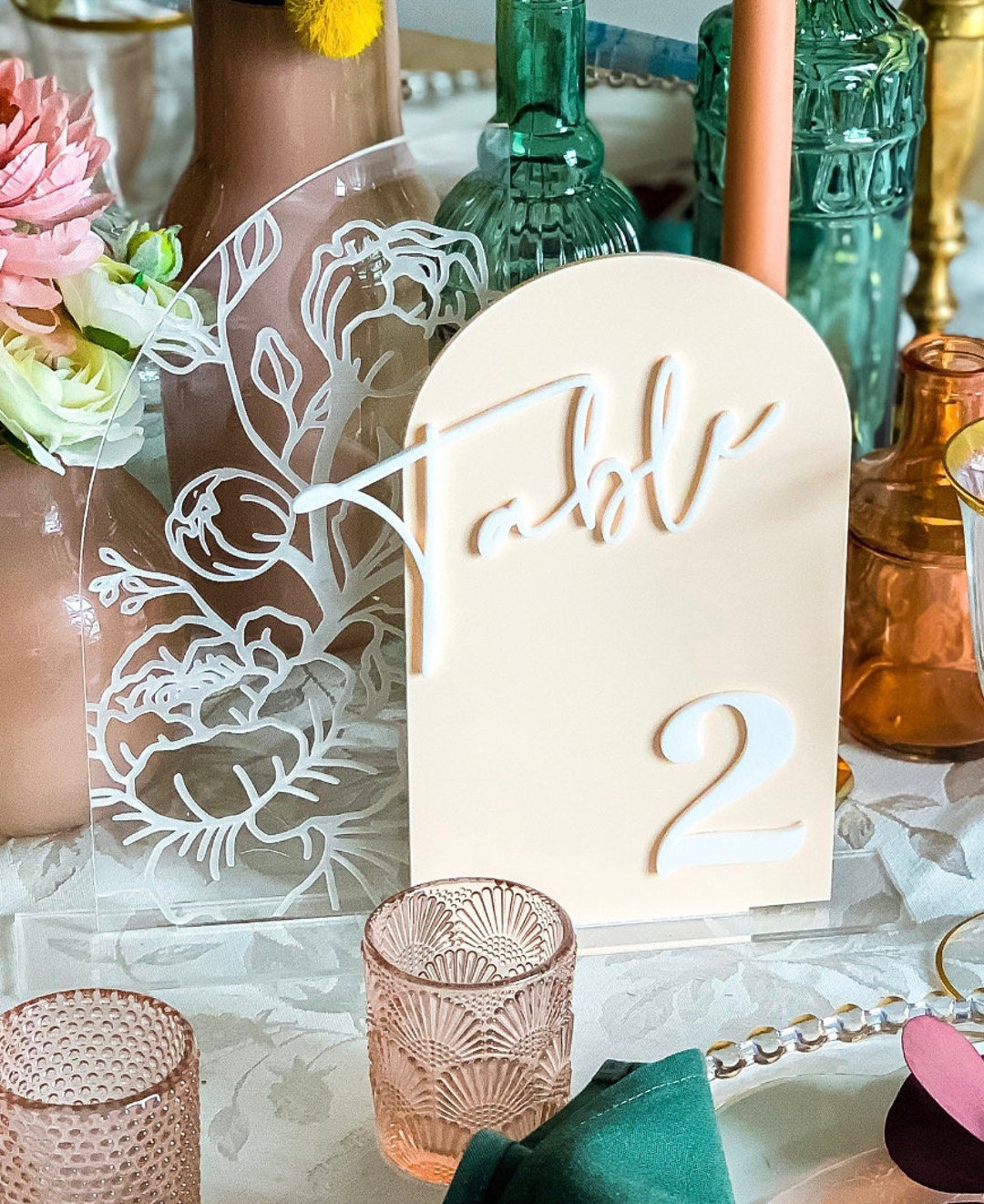 Floral Arch Table Numbers, Wedding Table Numbers, Table Setting, Table ...