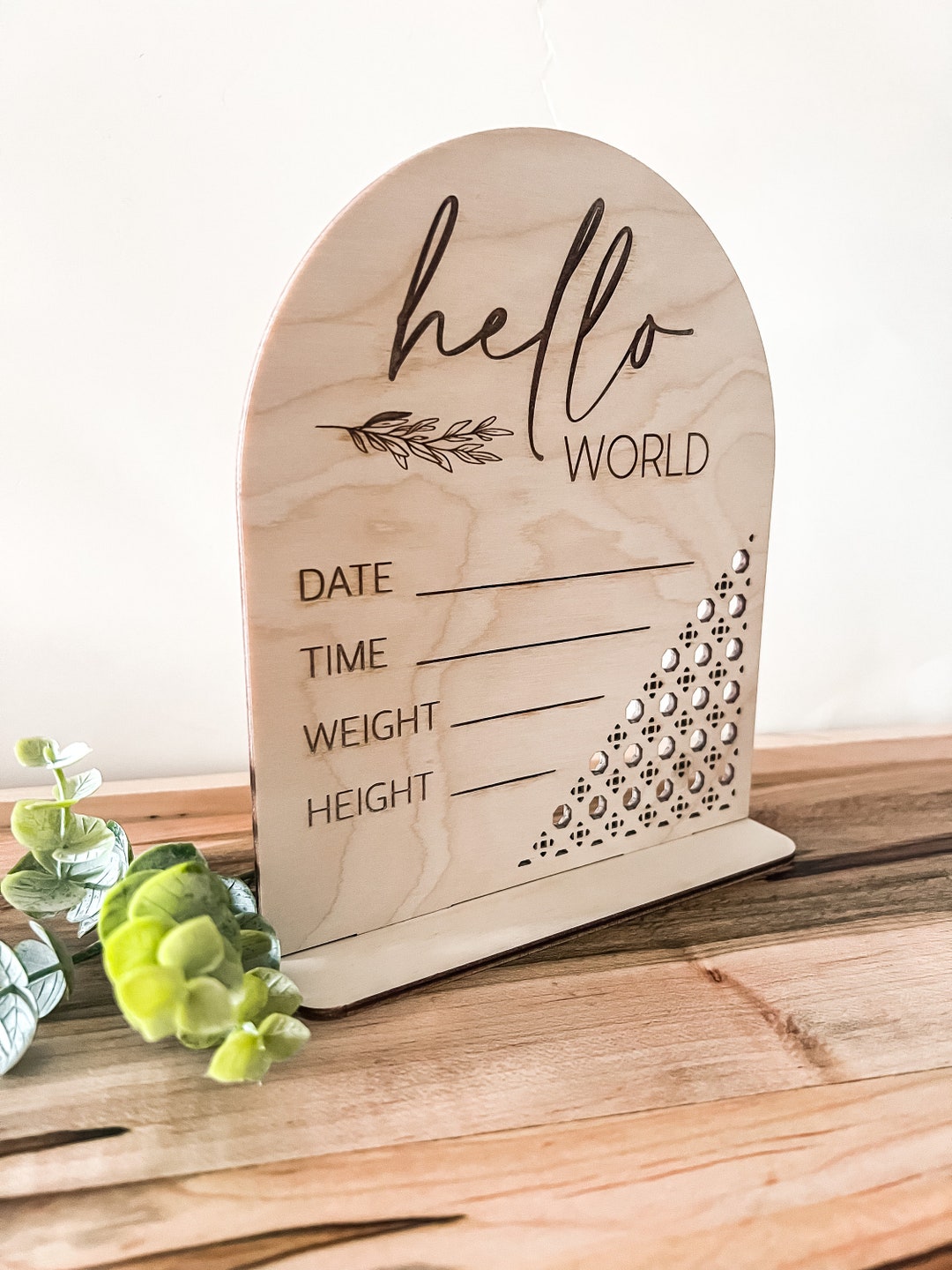 Baby Announcement Sign, Birth Stats Sign, Birth Sign, Hello World Sign ...