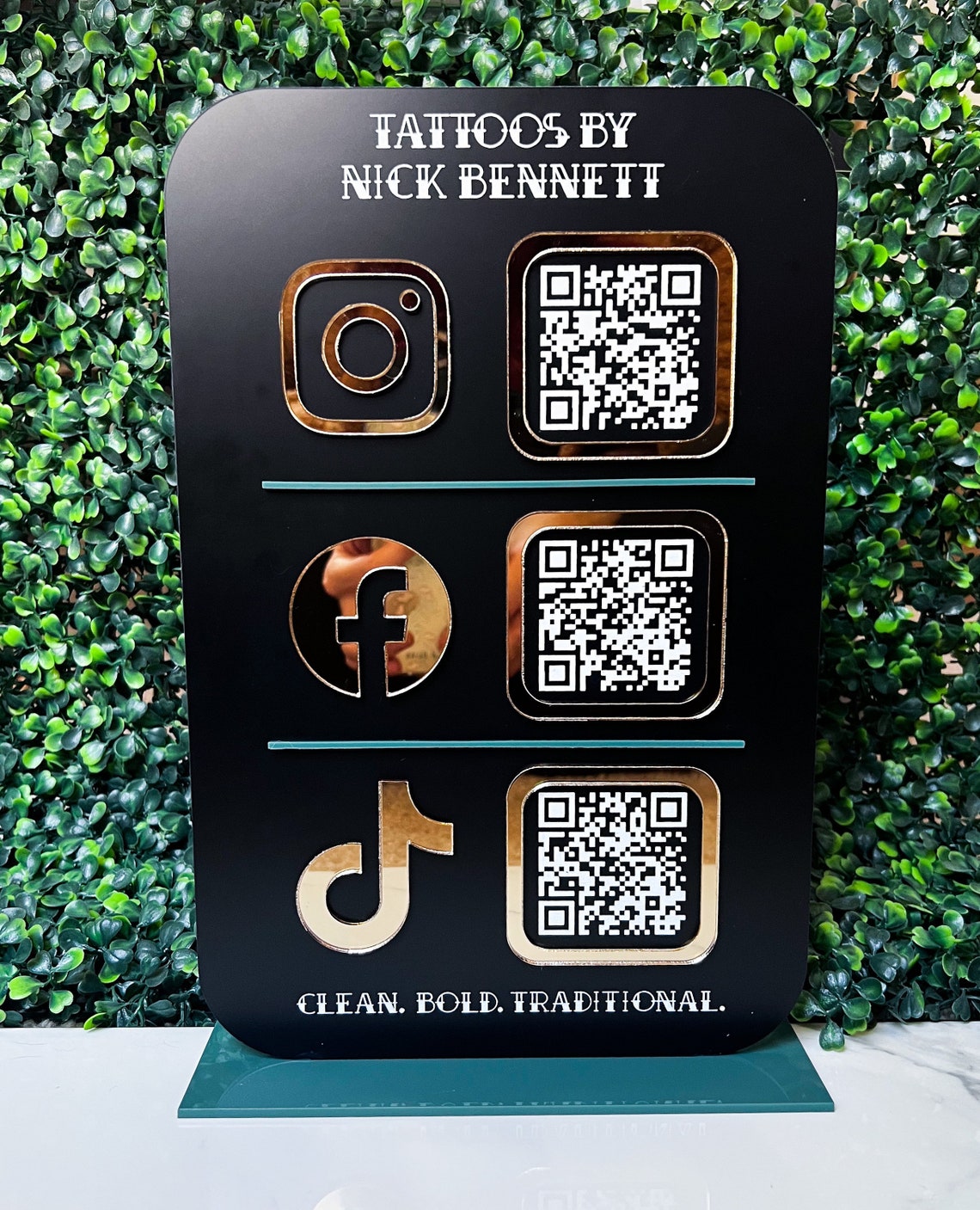 QR Code Business Social Media Sign Salon Sign Market Sign - Etsy