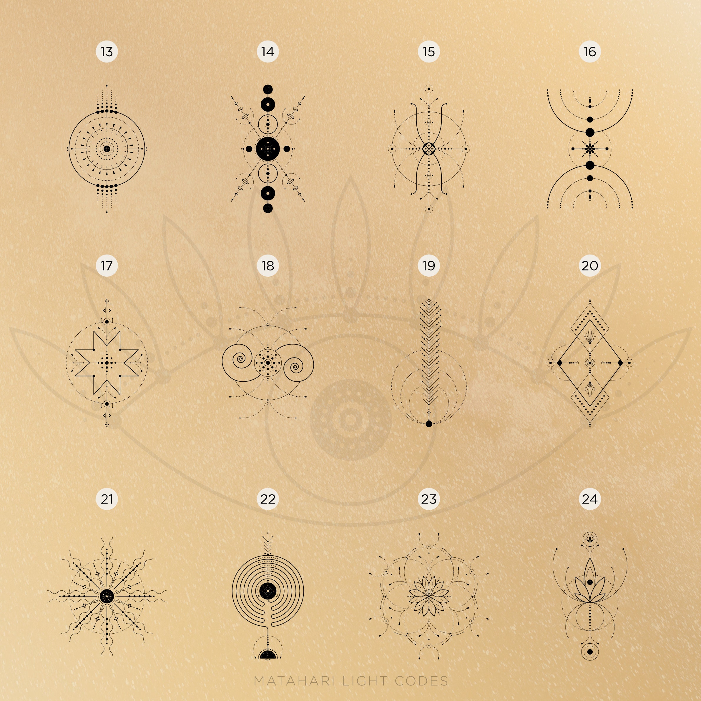 TATTOO TICKET Digital Download Sacred Geometry Light Codes Cosmic High ...