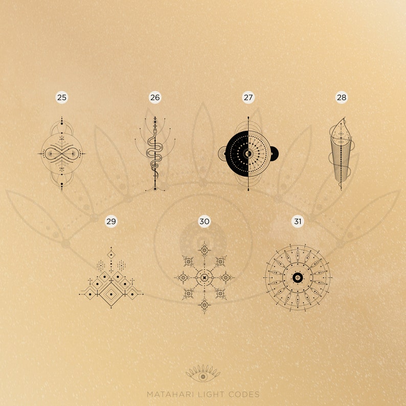 TATTOO TICKET Digital Download Sacred Geometry Light Codes Cosmic High ...