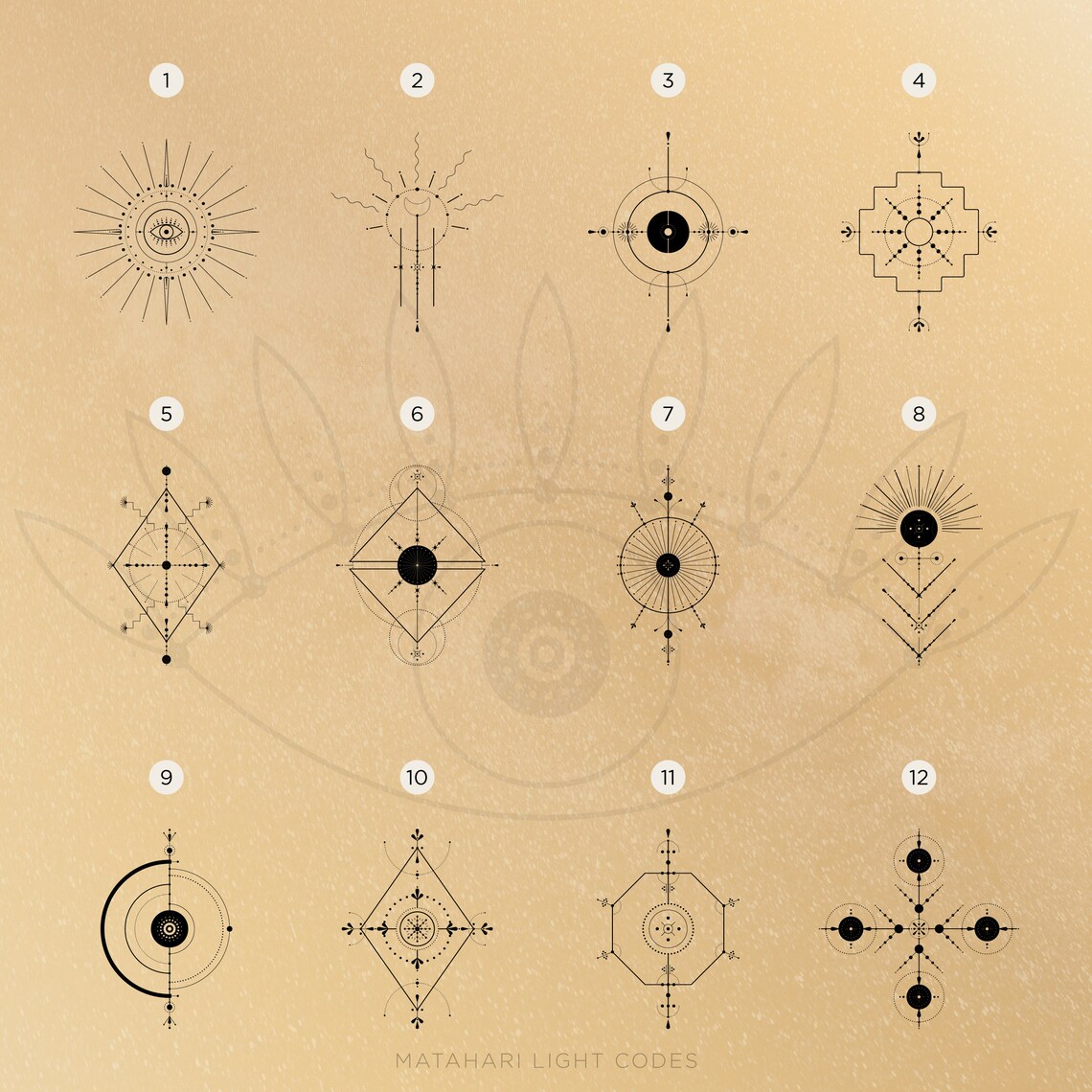 TATTOO TICKET Digital Download Sacred Geometry Light Codes Cosmic High ...