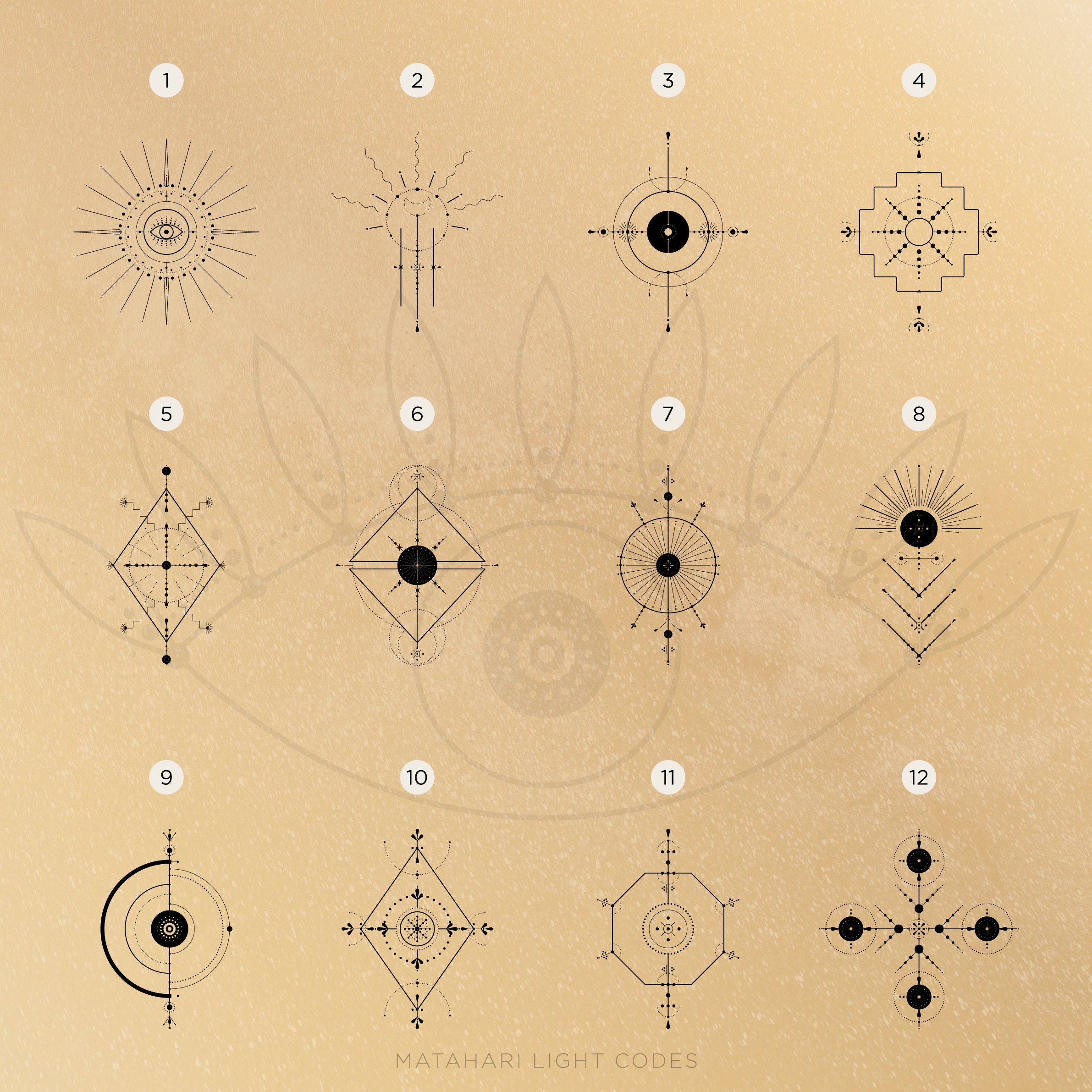 TATTOO TICKET Digital Download Sacred Geometry Light Codes Cosmic High ...