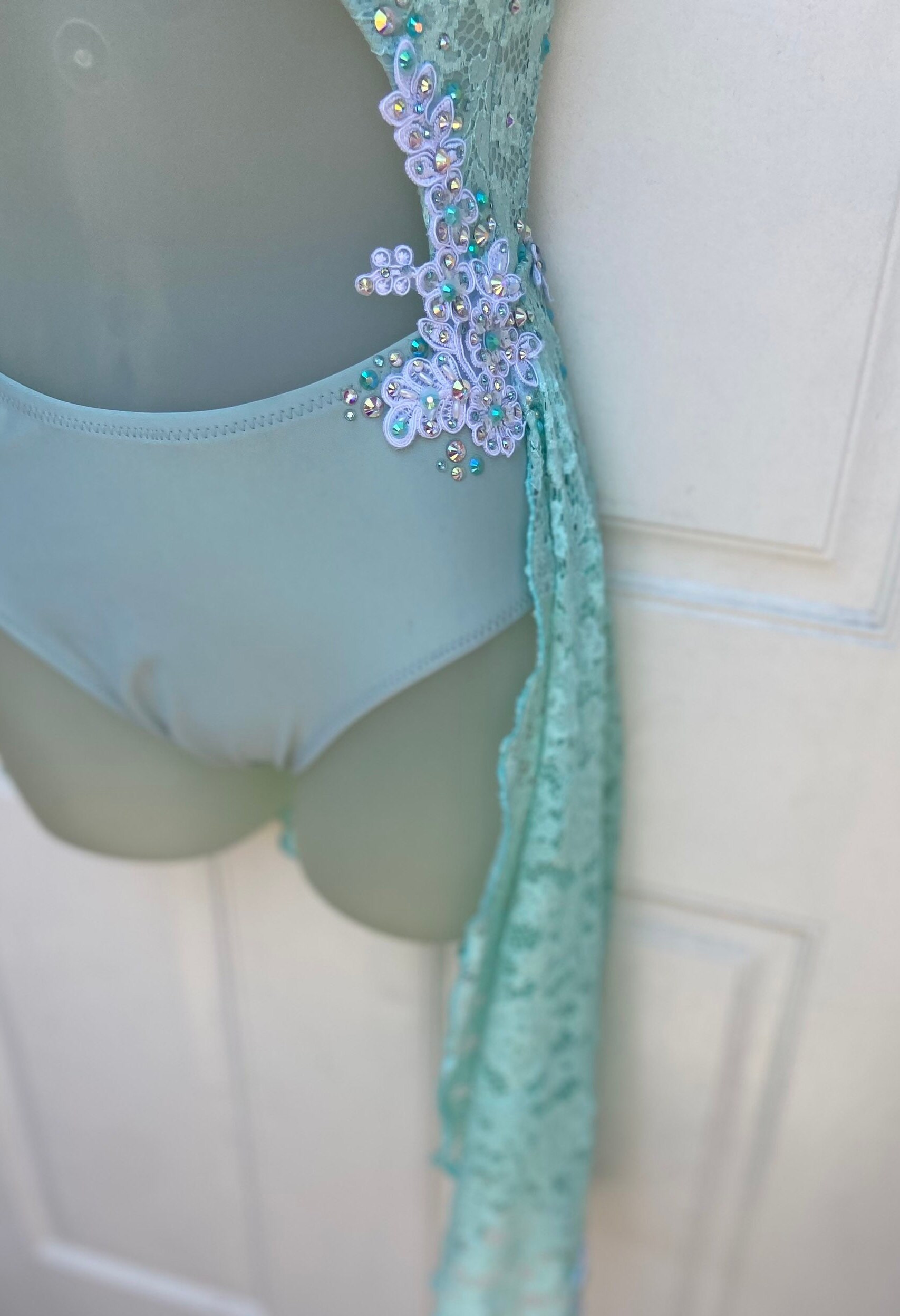 Gorgeous Lyrical Costume in Mint Lace. Contemporary/lyrical Leotard ...