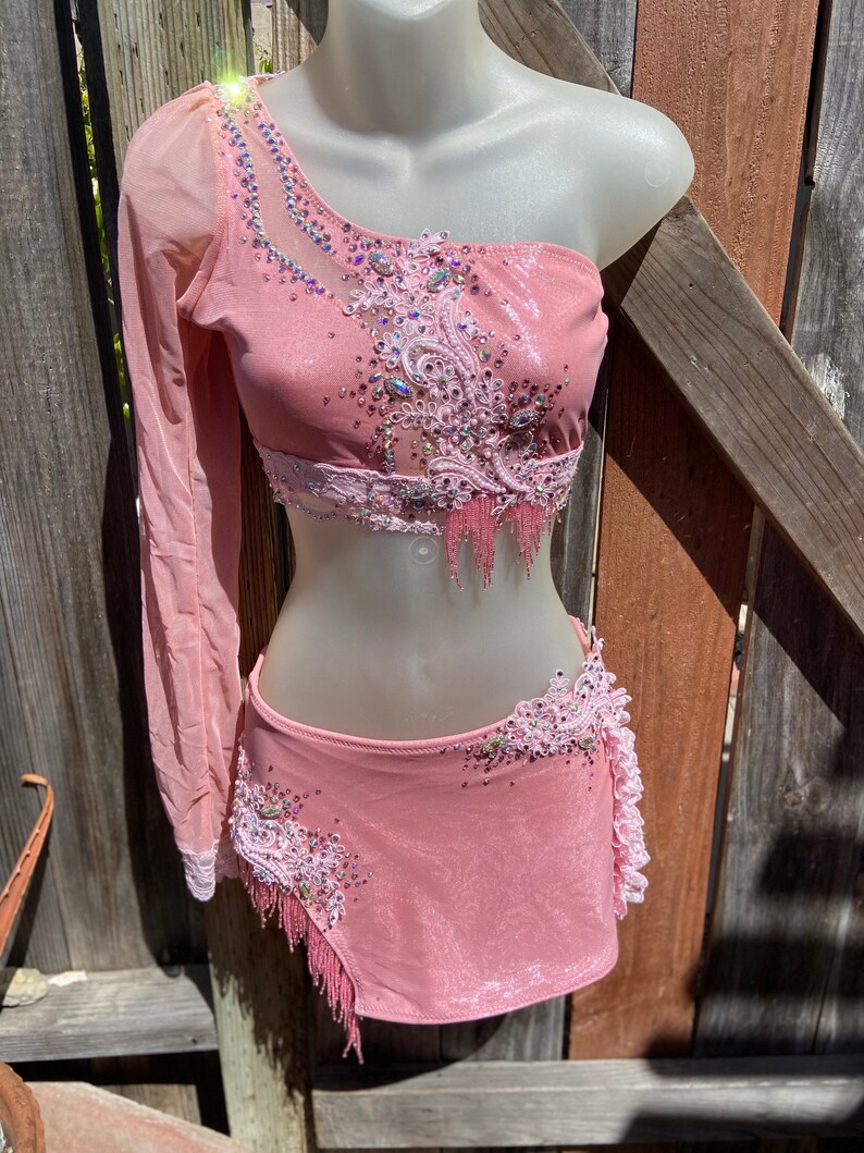 Jazz Costume Sassy Jazz Dance Costume. Custom Jazz Solo Costume. Pink ...