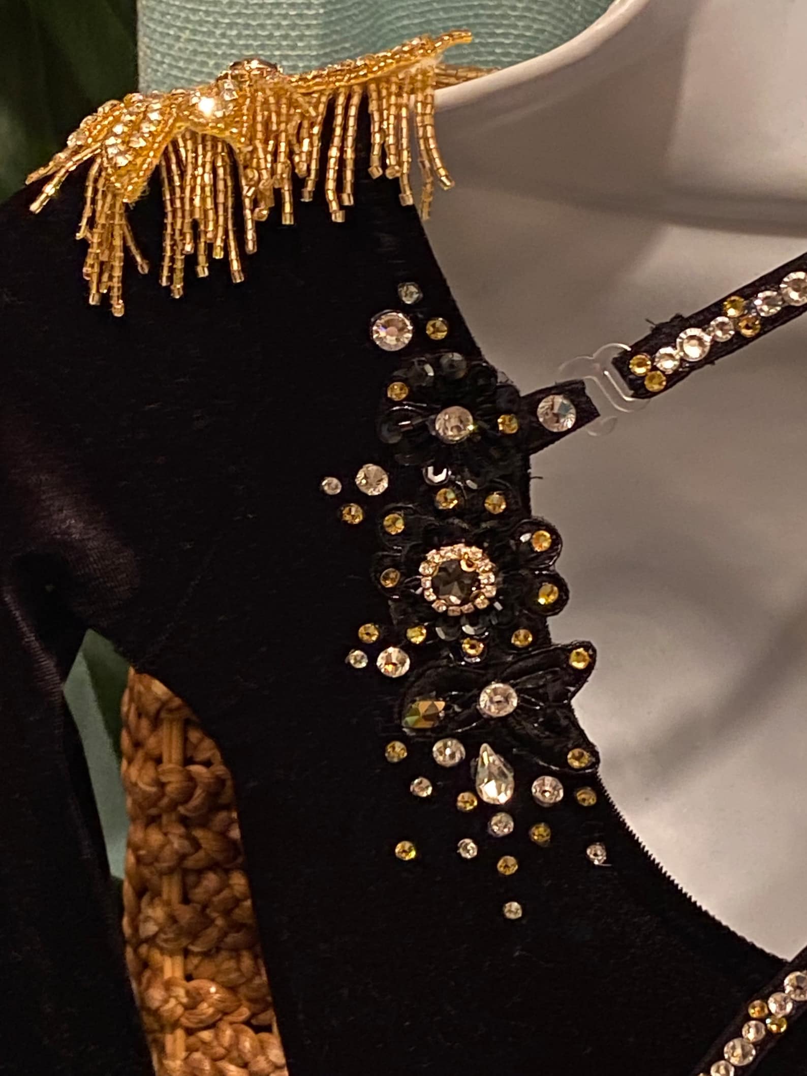 Black Jazz Solo Costume. Black and Gold Jazz Dance Costume. Custom Jazz ...