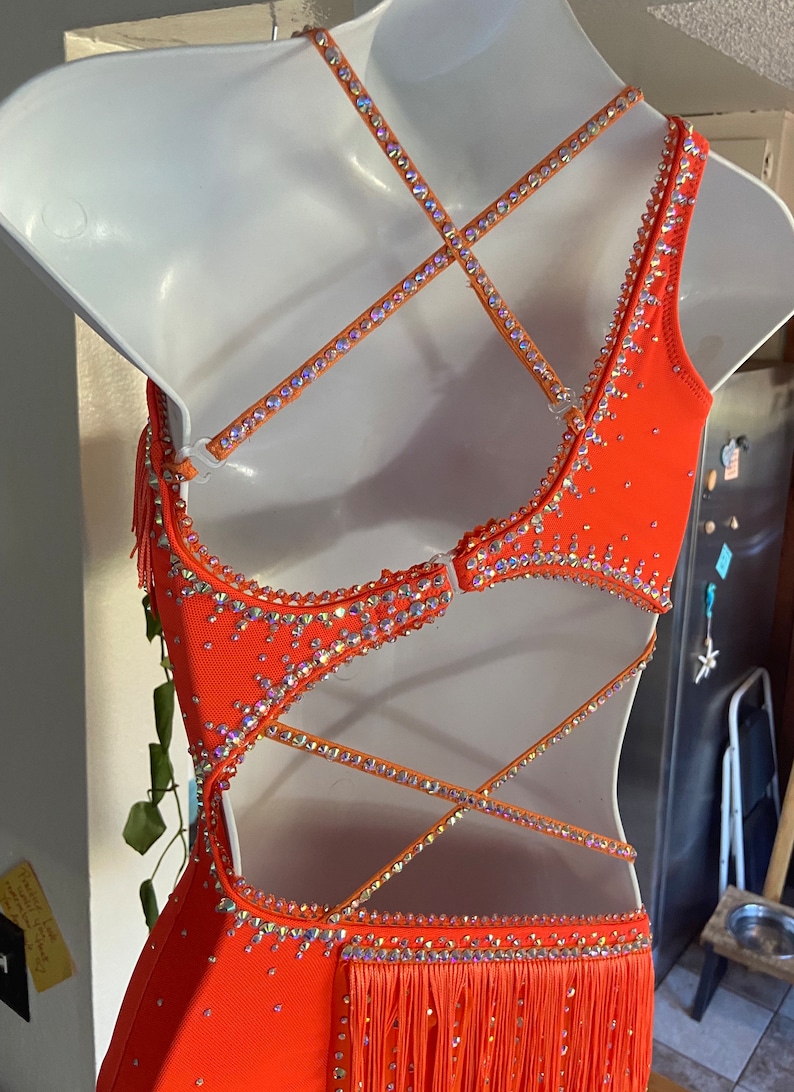 Fierce Jazz Dance Costume in Bright Fiery Orange - Etsy