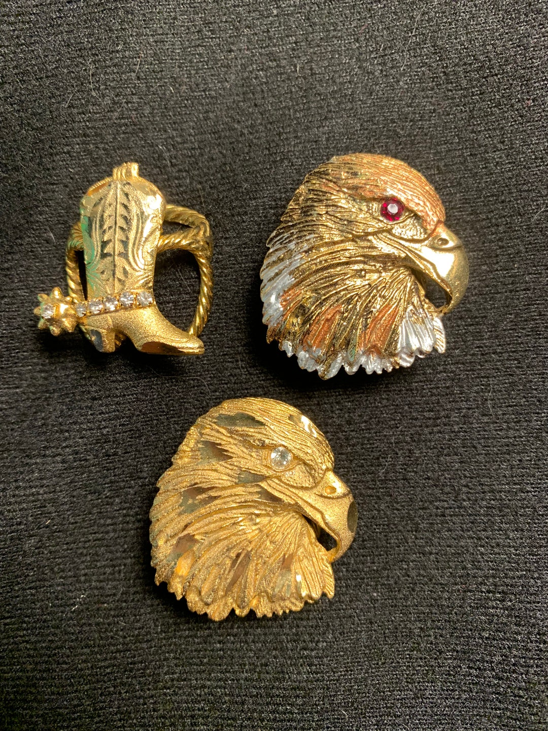 3 Vintage Scarf / Bolo Tie Slides - Etsy