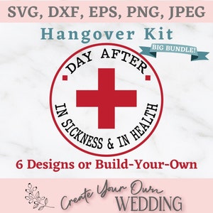 Hangover Kit SVG Wedding Survival Kit Day After SVG Favor - Etsy Canada