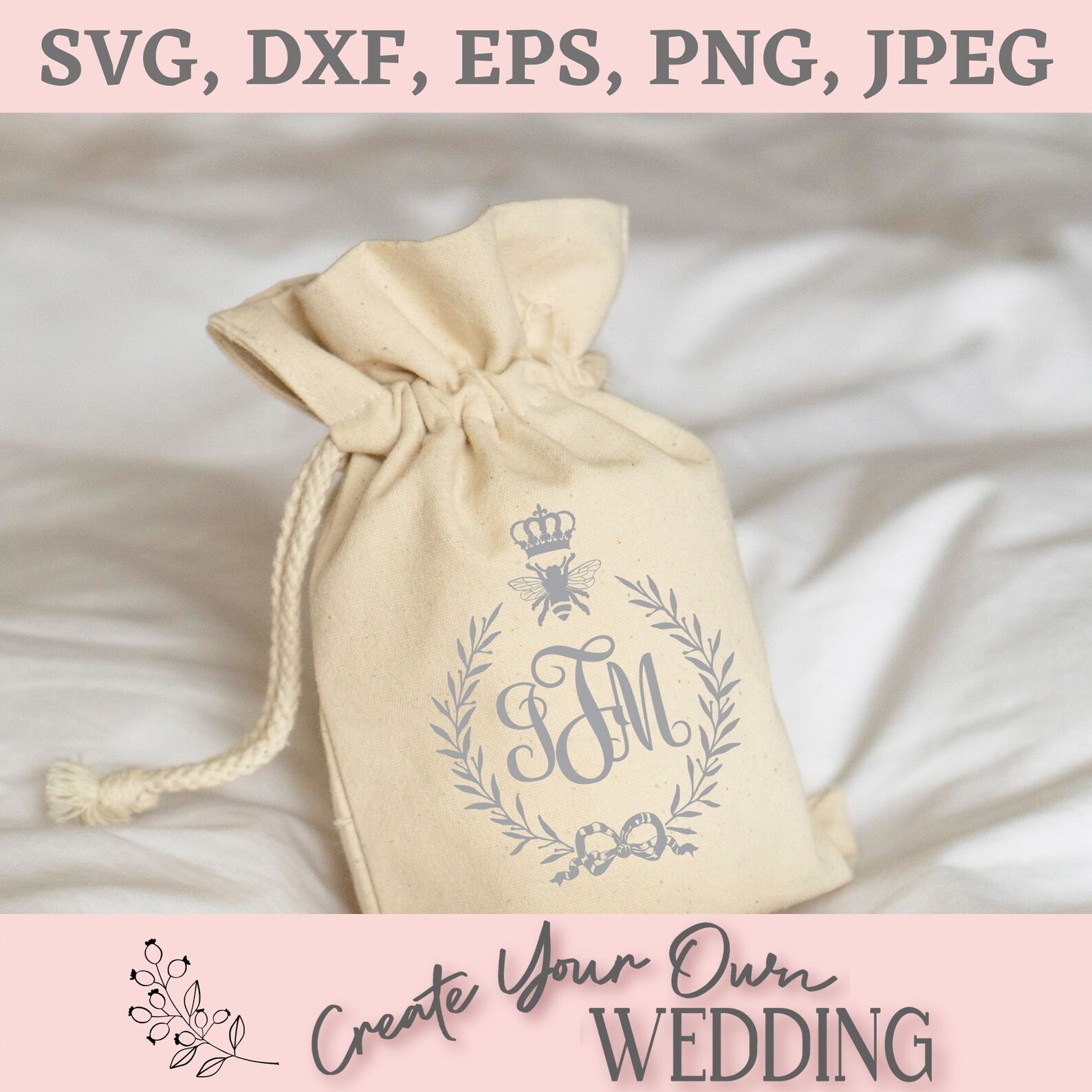 Monogram Frame SVG, Wedding Logo SVG, Wedding Monogram Frame SVG ...