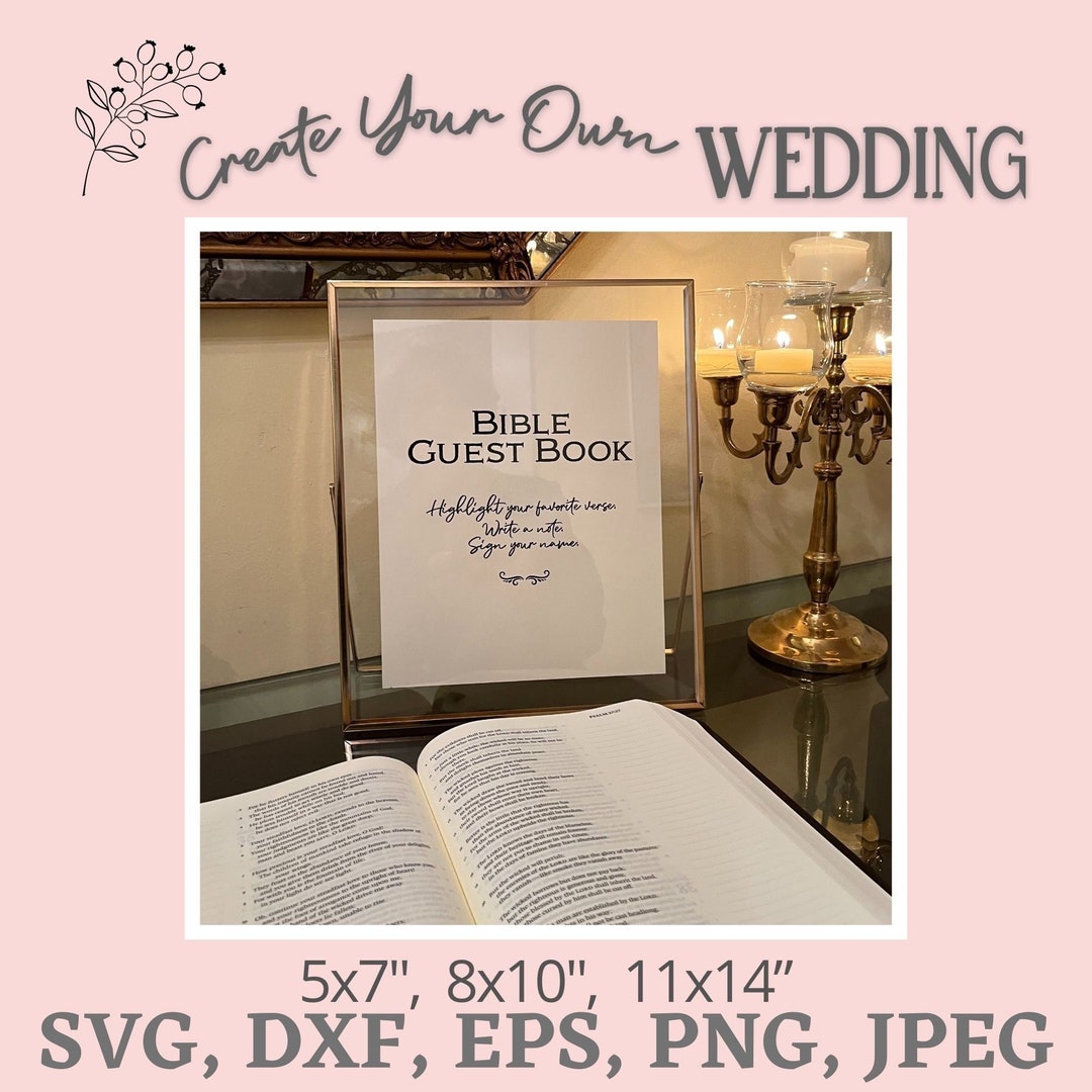 Guest Book SVG, Bible Guest Book Alternative, Guest Book Sign SVG ...