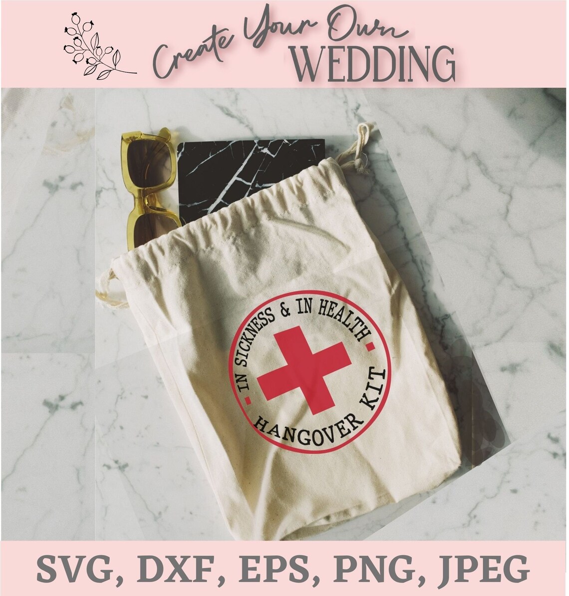 Hangover Kit SVG Wedding Survival Kit Day After SVG Favor | Etsy