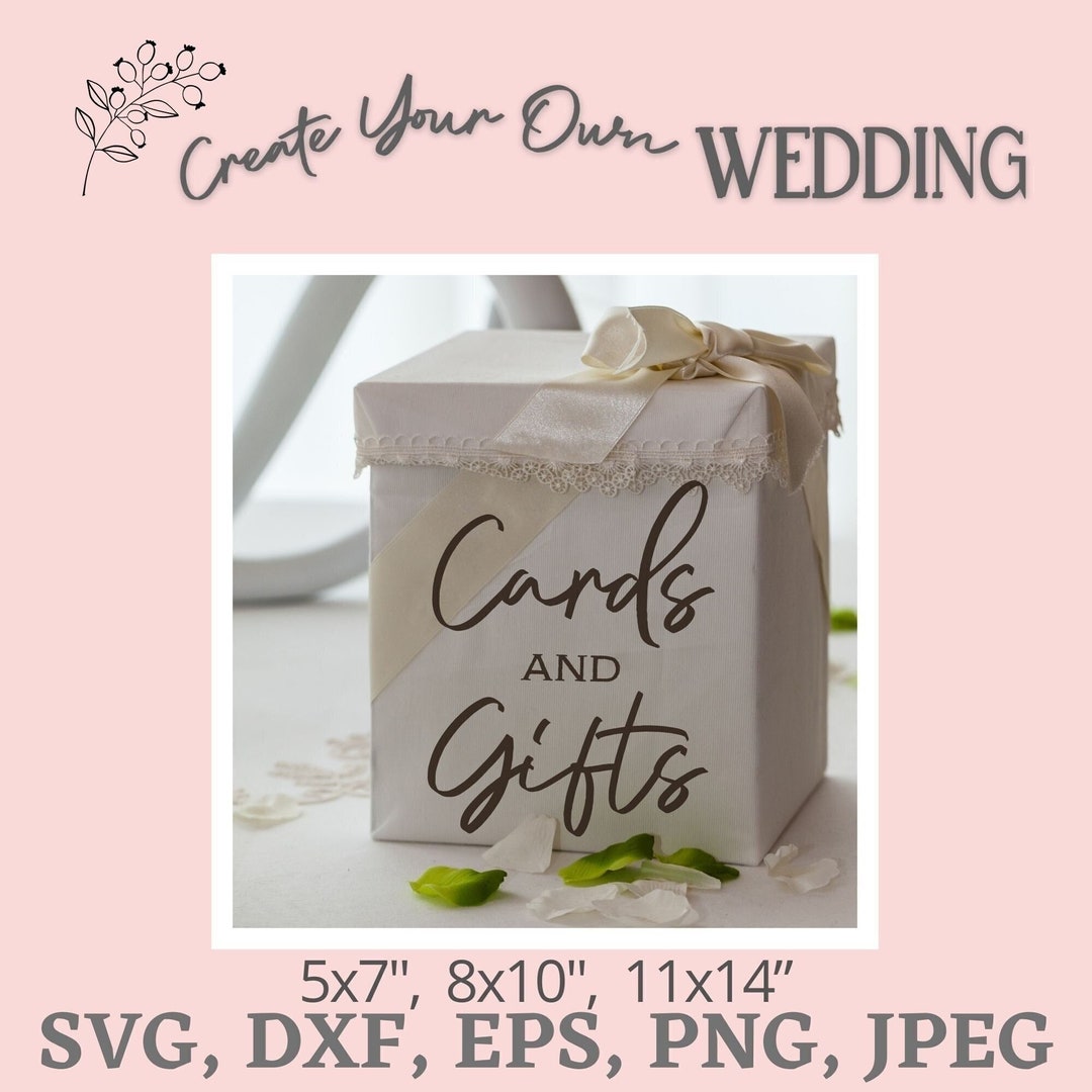 Cards & Gifts Wedding Sign SVG, Gift Table Sign SVG, Printable Gifts ...