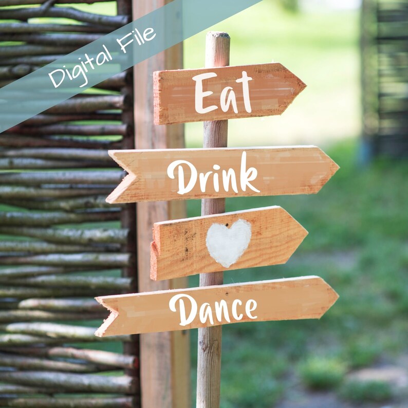Eat Drink Dance SVG, Wedding Sign SVG, Reception Decor, Wedding Svg ...
