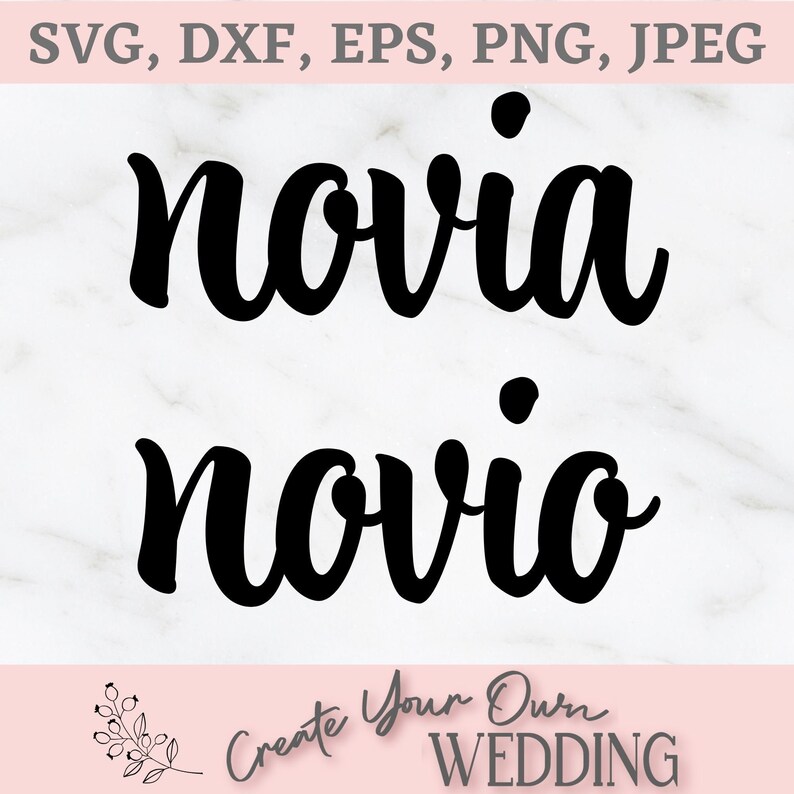 Novia Novio SVG, Boda SVG, Latina Wedding SVG, Mexicana Wedding Svg ...