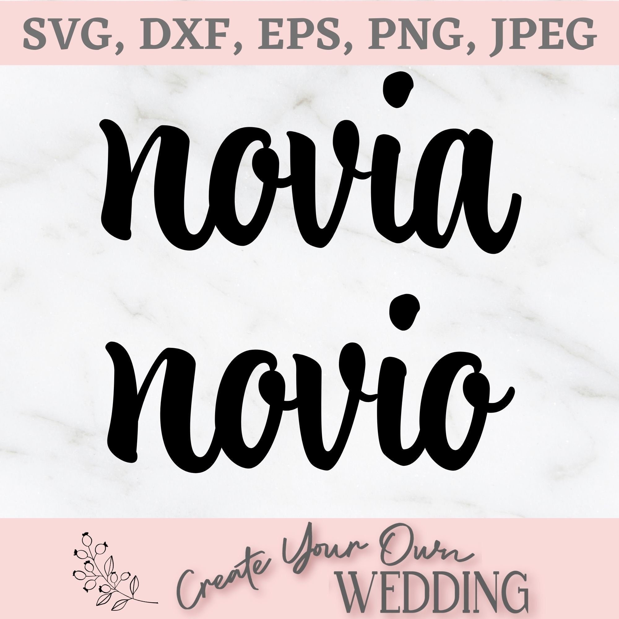 Novia Novio SVG Boda SVG Latina Wedding SVG Mexicana - Etsy