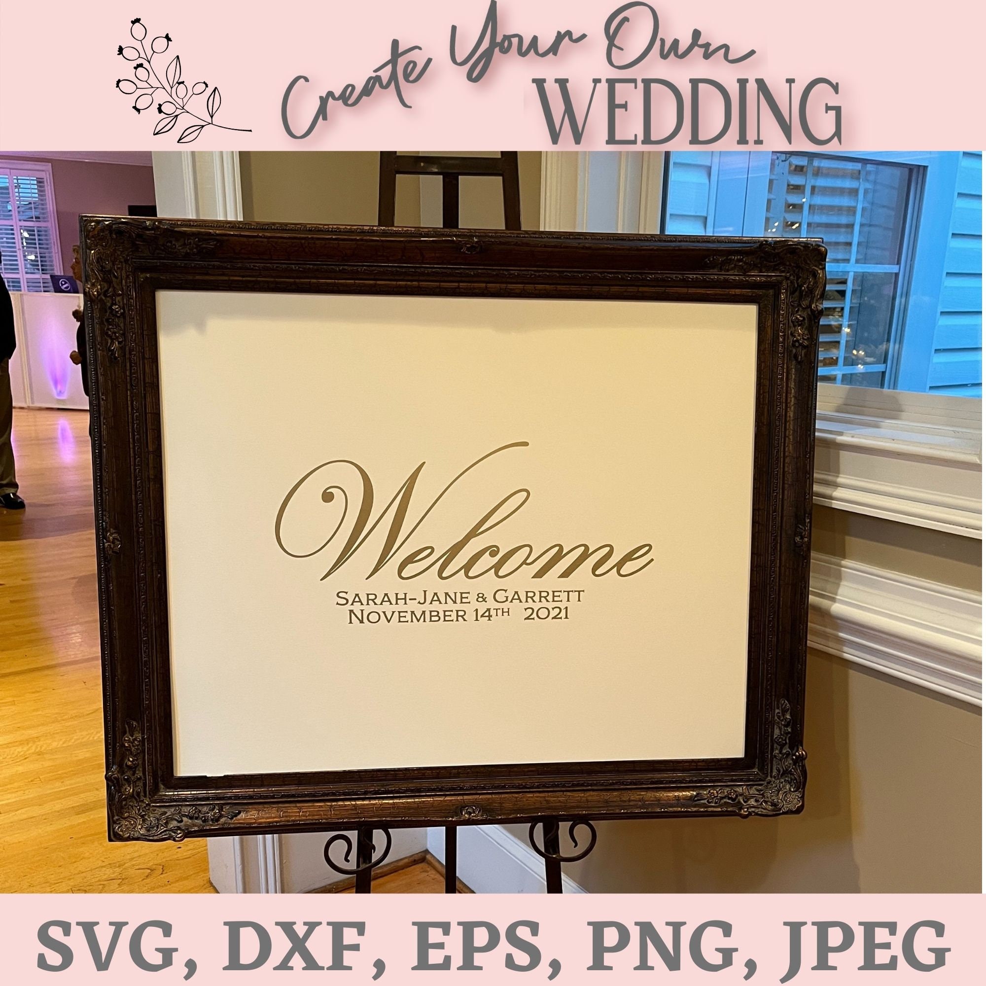 Welcome Sign SVG Wedding Welcome Sign Calligraphy Welcome - Etsy