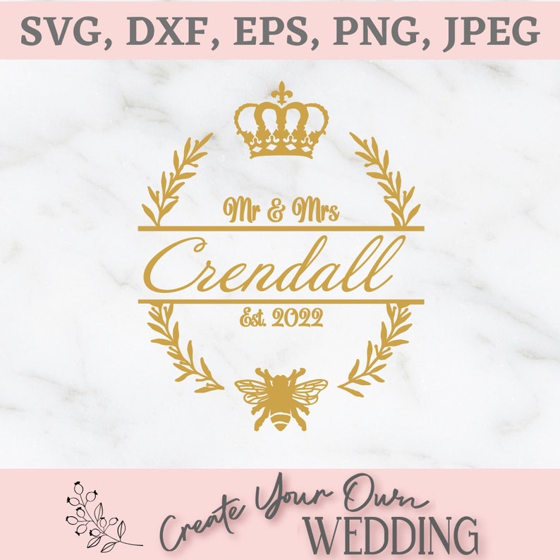 Split Monogram Frame SVG, Split Name Frame SVG, Family Name Frame SVG ...