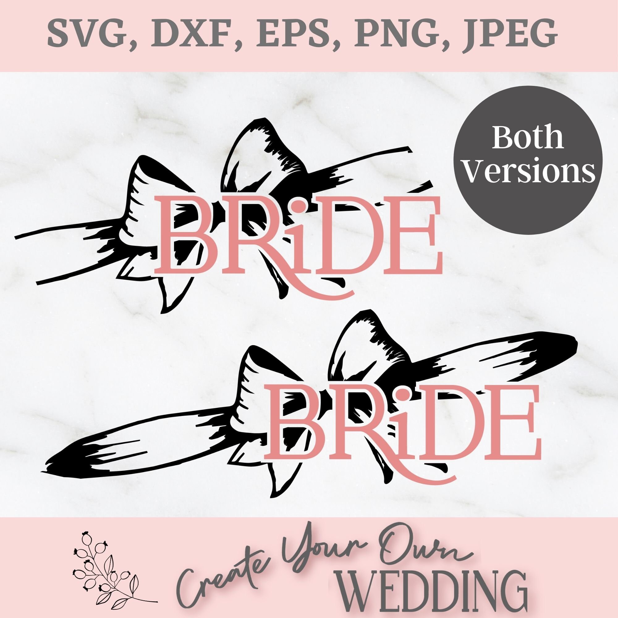 Bride Bow SVG Bride SVG Bow SVG Wedding Bow Svg Bride to - Etsy