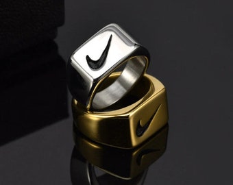 Nike Ring Gold - Etsy UK
