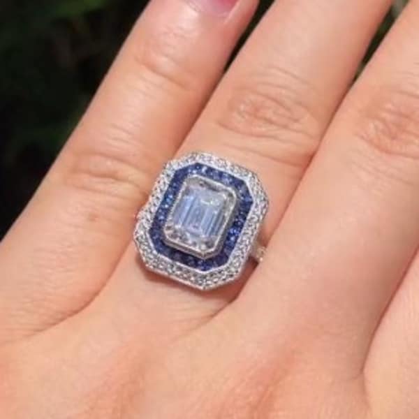 Lab Created Blue Diamond - Etsy