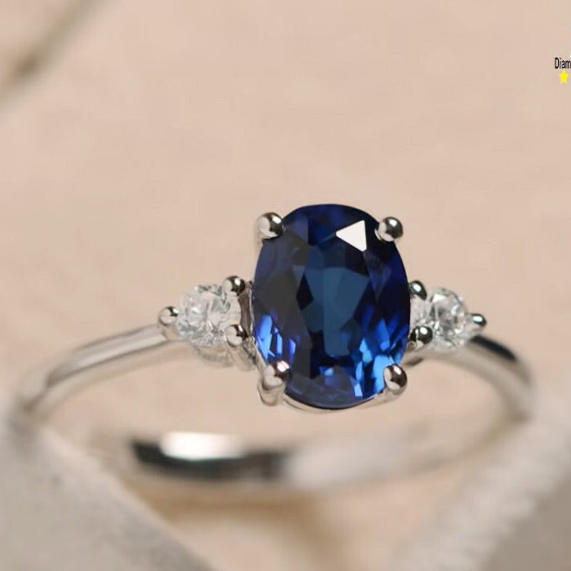 Blue Gemstone Ring - Etsy
