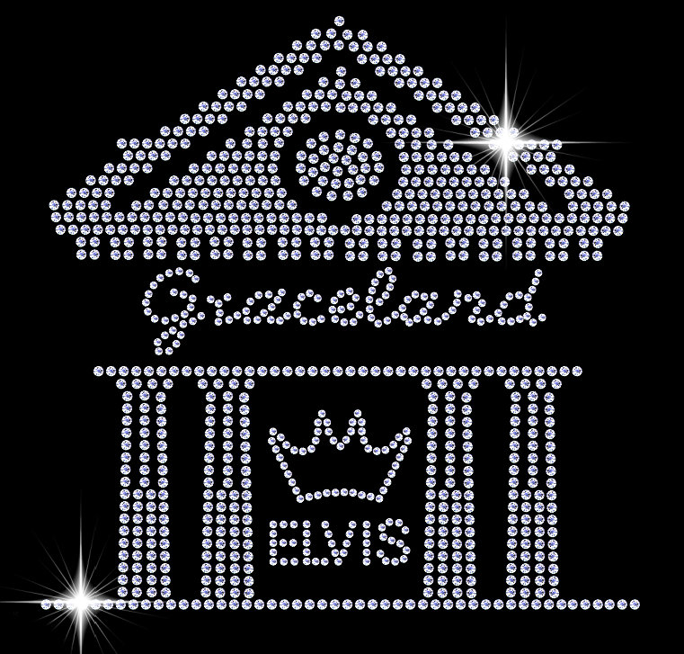 Iron on - Graceland Elvis Presley Sparkling Diamonte Rhinestone Iron on ...