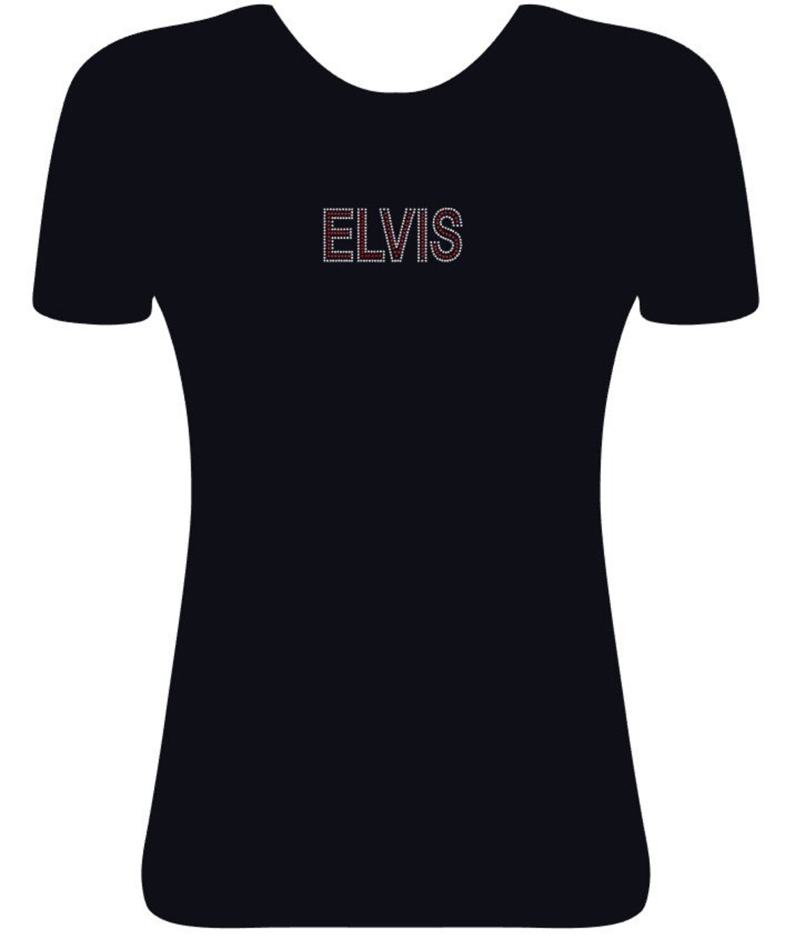 Elvis Rhinestone Iron on Transfer: Red & Clear Diamonte - Etsy