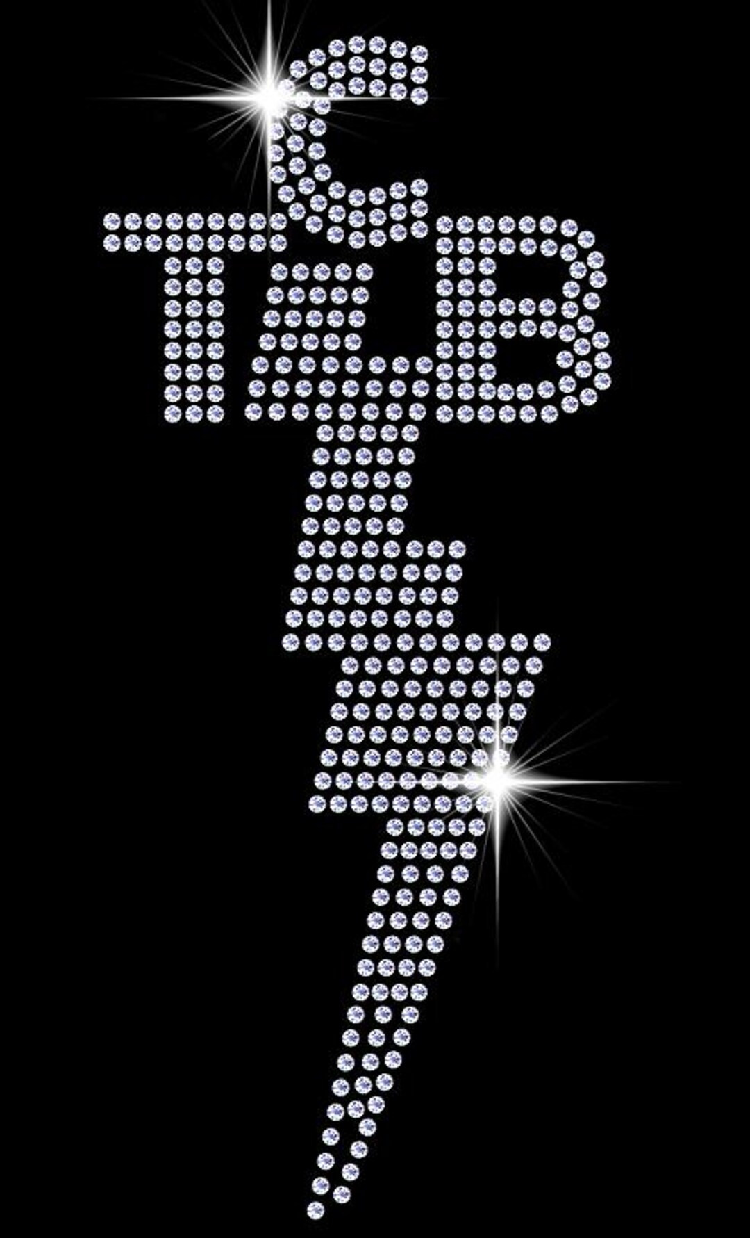 Iron on - Elvis - TCB - Taking Care of Business - Sparkling Diamonte ...