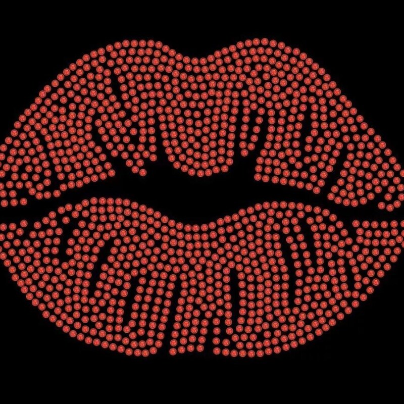 Rhinestone Lips - Etsy