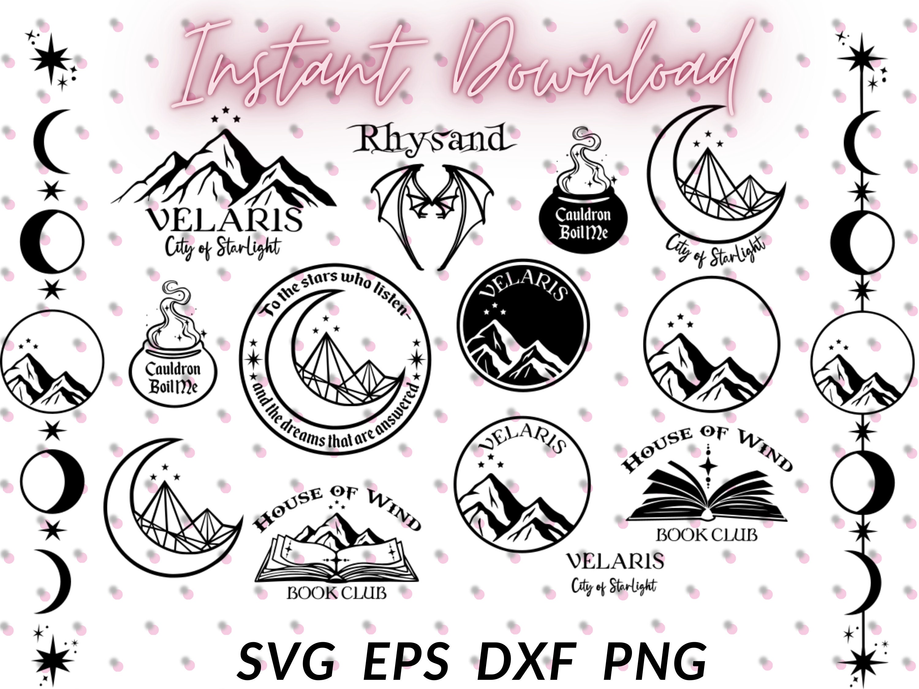 ACOTAR Fan Art Digital Download SVG PNG Esp and Dxf 15 - Etsy