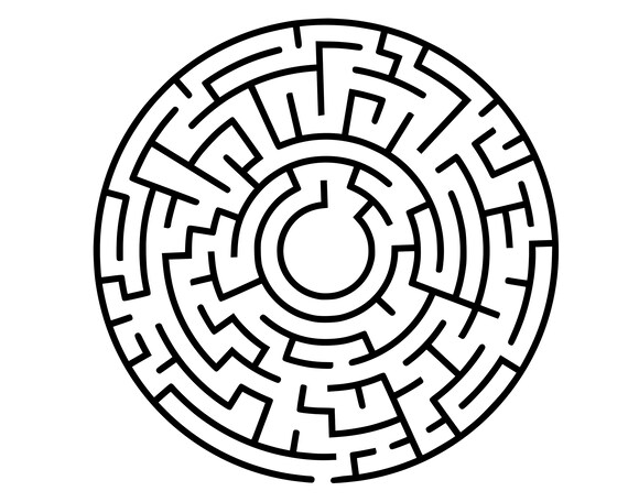 SVG Labyrinth Clipart for Cricut Labyrinth Design Cameo | Etsy