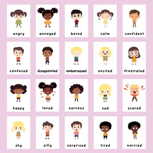 Emotions Flashcards, Montessori Feelings Cards, Pre-school Cards ...