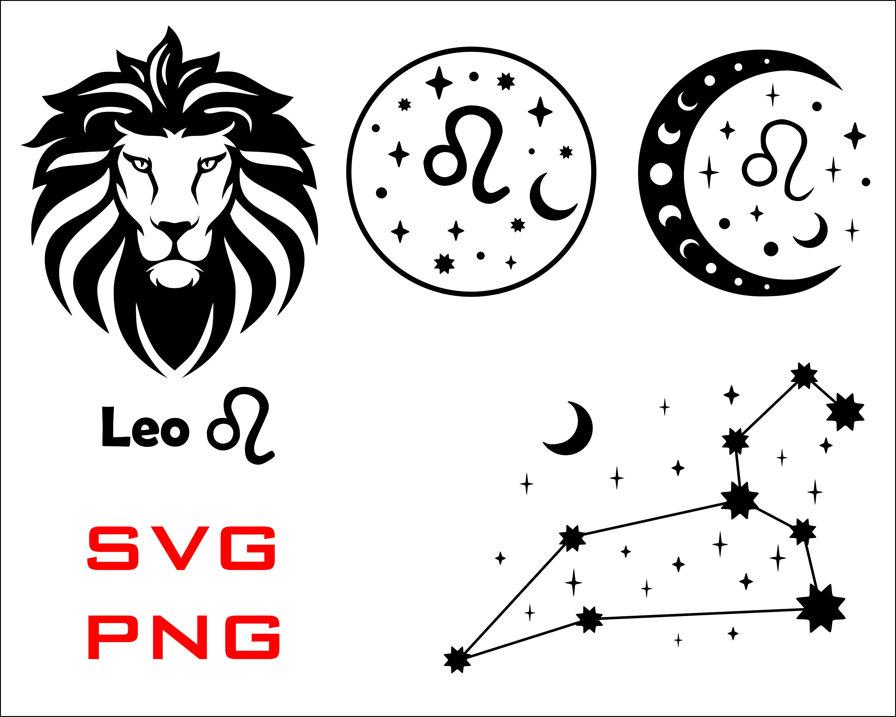 Leo Zodiac Svg Leo Constellation Svg Zodiac Svg Zodiac Etsy Australia