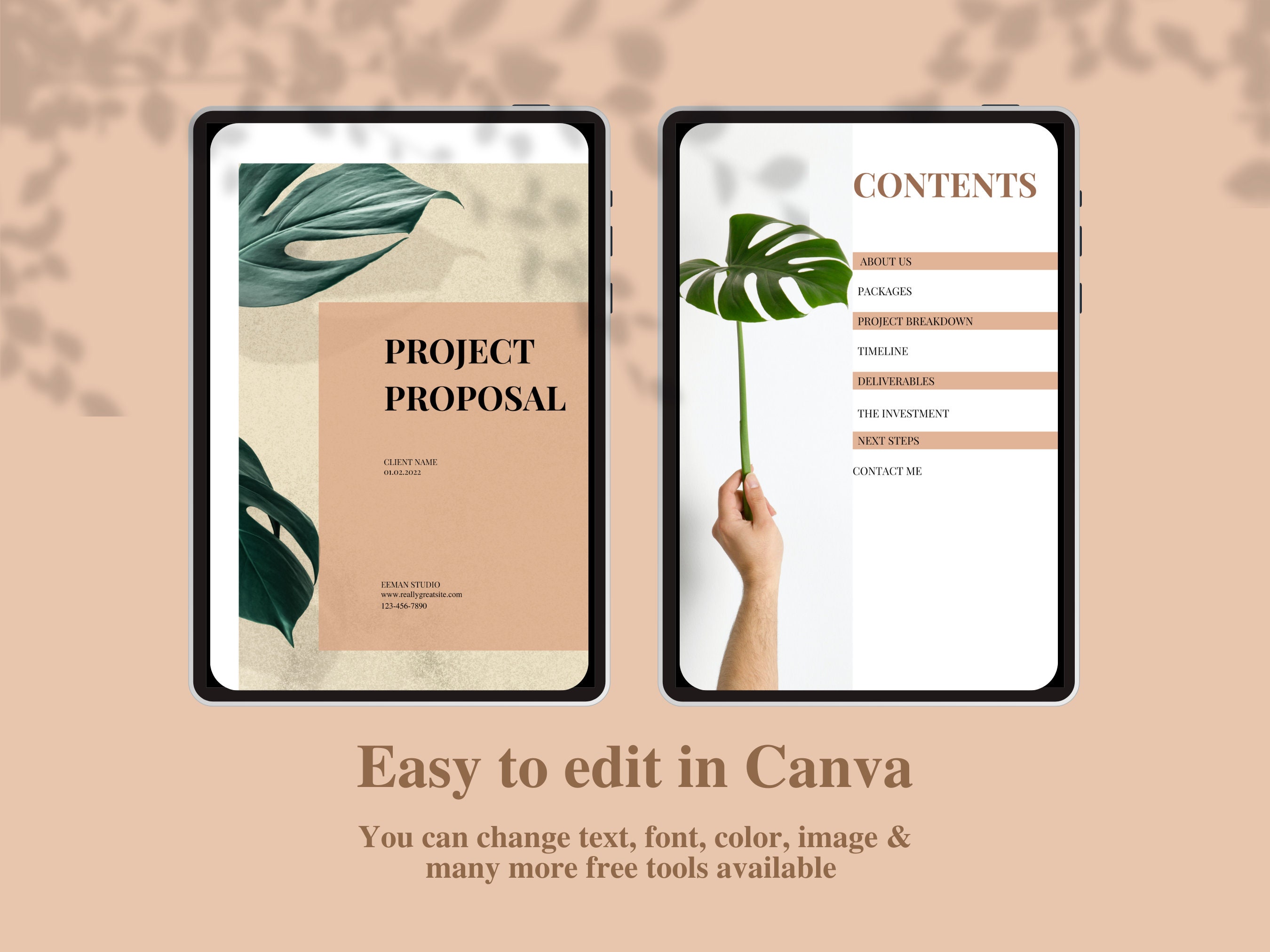 Editable Project Proposal Template | Customizable in Canva for ...