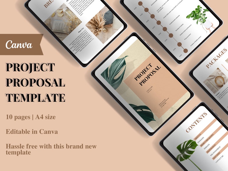 Editable Project Proposal Template | Customizable in Canva for ...