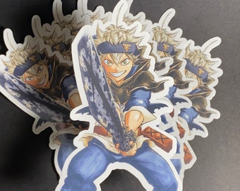 Black Clover Asta Sticker | Etsy