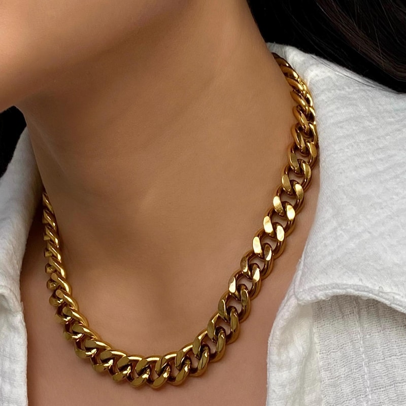 Cuban Chain Necklace - Etsy