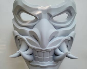 Oni Half Mask - Etsy