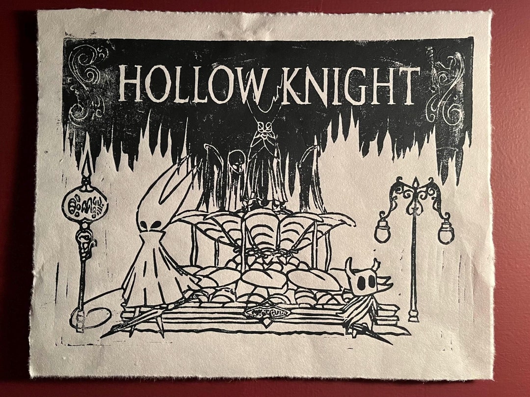 Hollow Knight City of Tears Linocut Print - Etsy